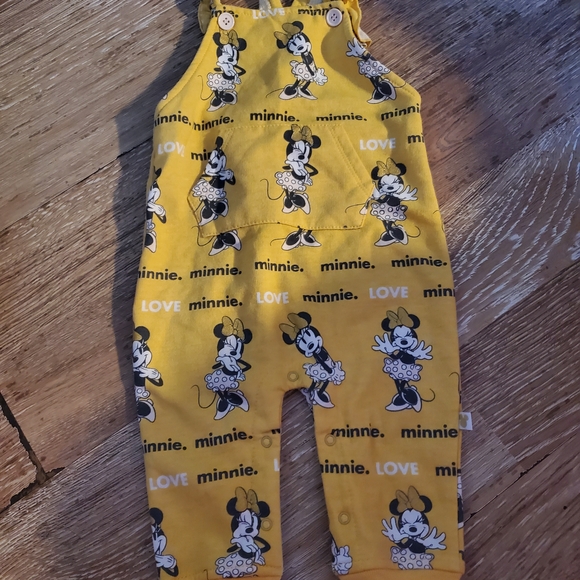 Disney | Bottoms | Disney Yellow Minnie Mouse Overalls | Poshmark